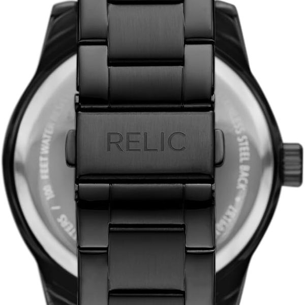 Relic by Fossil Men's Alex Three-Hand Date Matte Black Stainless Steel ...
