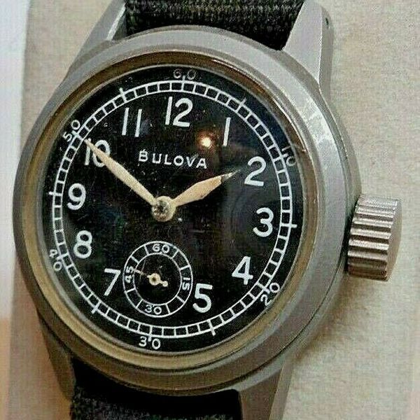 1943 Bulova Military Issue USMC 10AK Grade WG WAR GRADE 15J WW2 ...