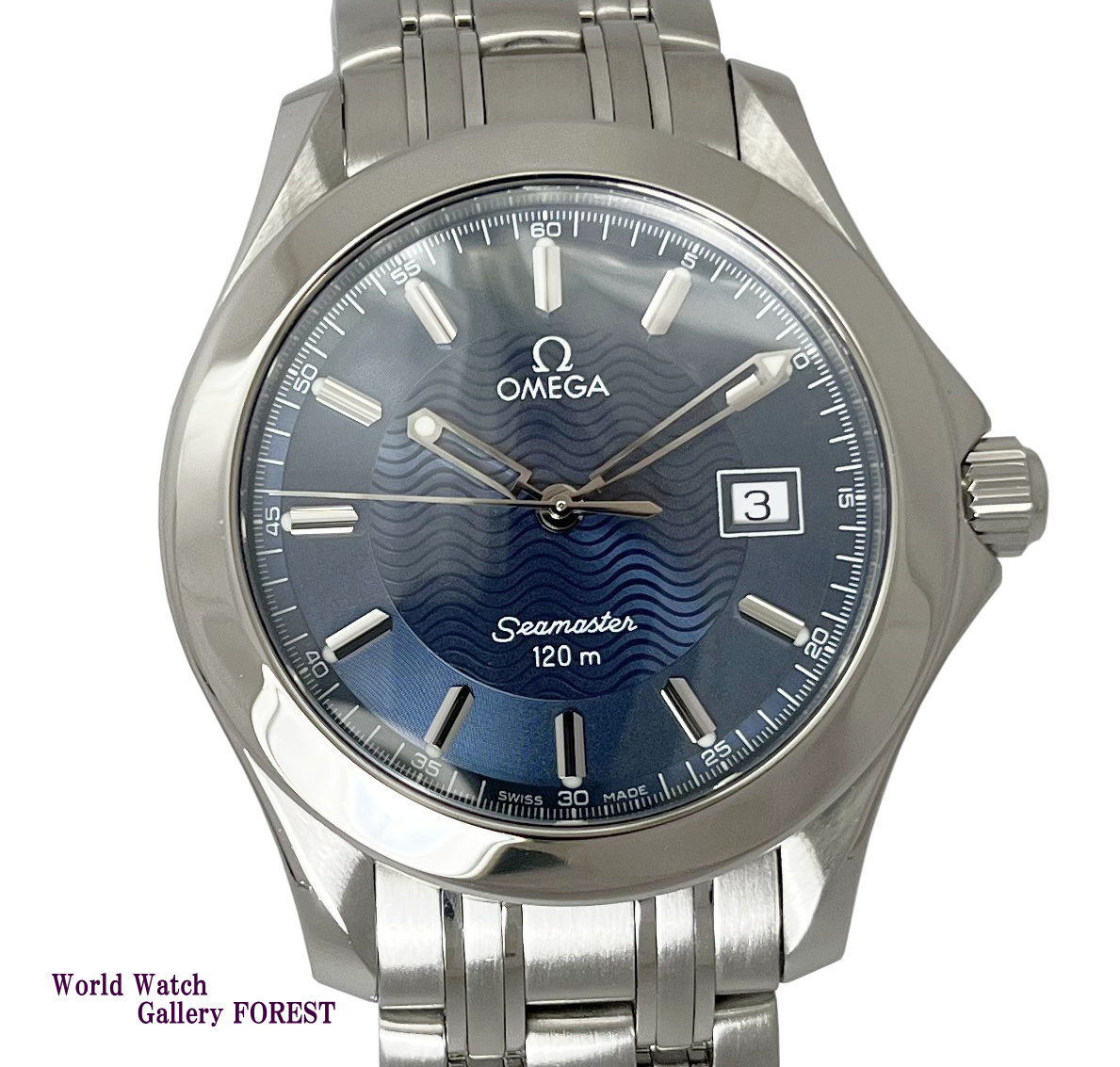 OMEGA Omega Seamaster 120M 2511.81 used men's watch quartz navy dial ...
