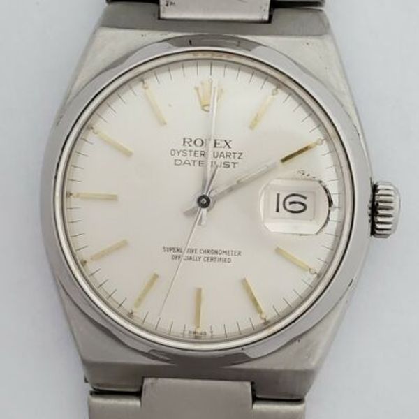Stainless Steel Rolex Oysterquartz Datejust Superlative Chronometer w ...