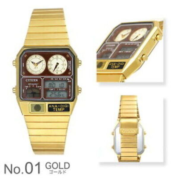CITIZEN ANA-DIGI TEMP JG2103-72X Brown Gold Reproduction Watch New in Box Men's | WatchCharts ...
