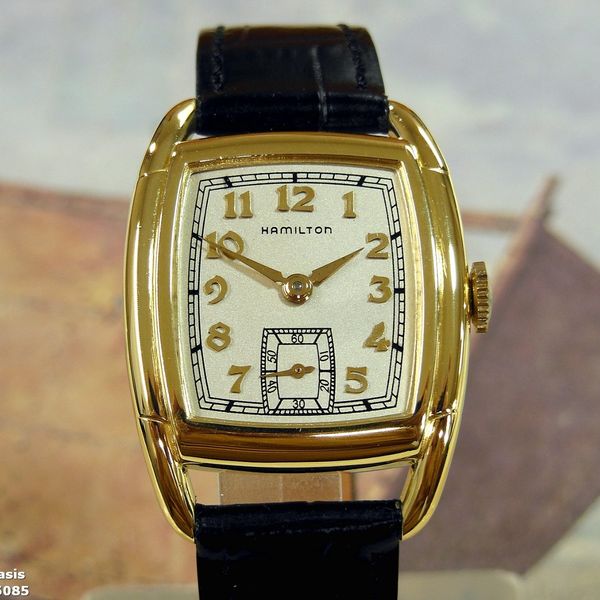 1940 Vintage HAMILTON DODSON, Stunning SILVER Dial, Serviced, 1 Year ...