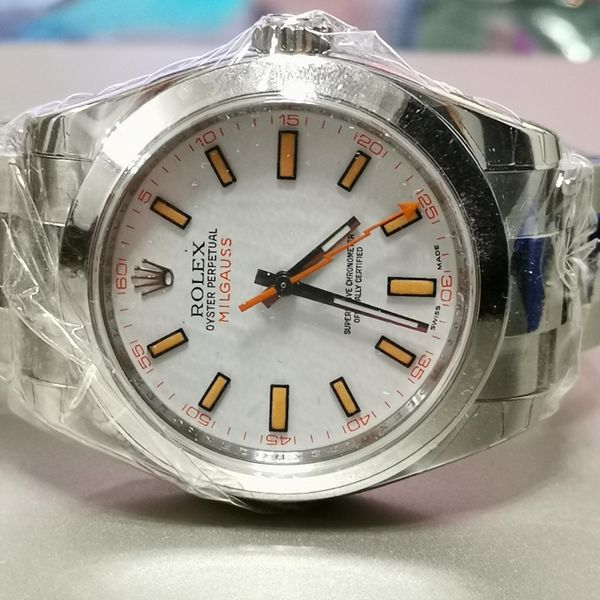 [WTS] Mint Rare Rolex Milgauss White Face (Full Set and Full Links ...