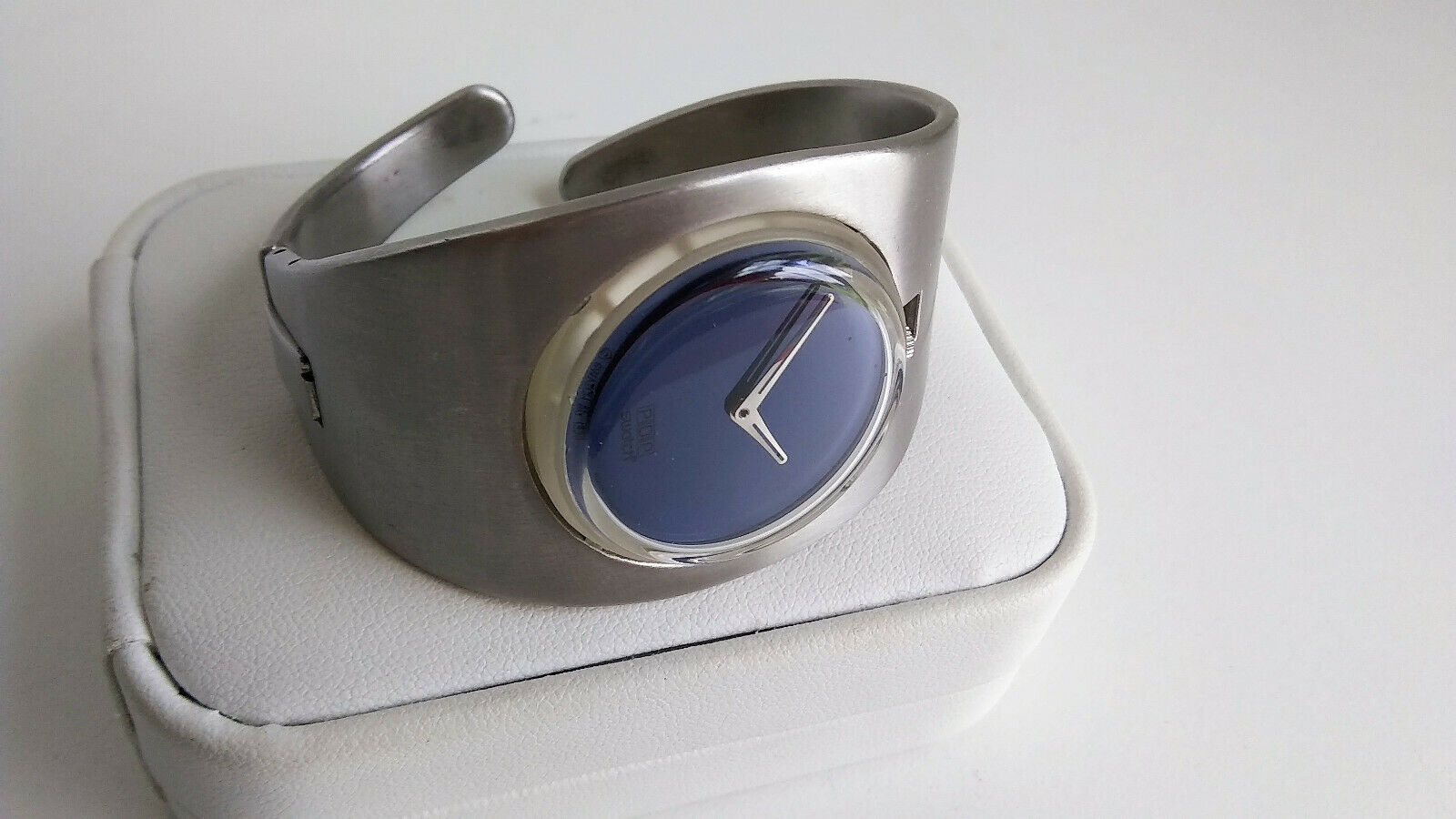Pop Swatch Watch Stainless Steel Cuff - PMK129 - New Battery Pop Swatch Watch Stainless Steel Cuff - PMK129 - New Battery