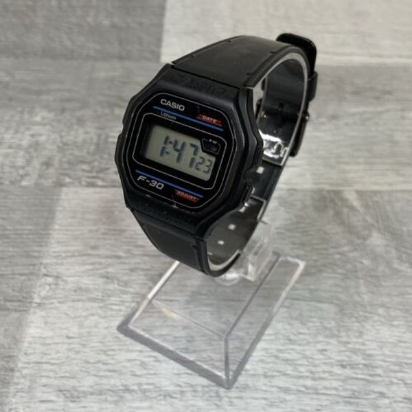 Casio F-30 Vintage Digital Watch Retro 90s Casio Lithium Wristwatch ...
