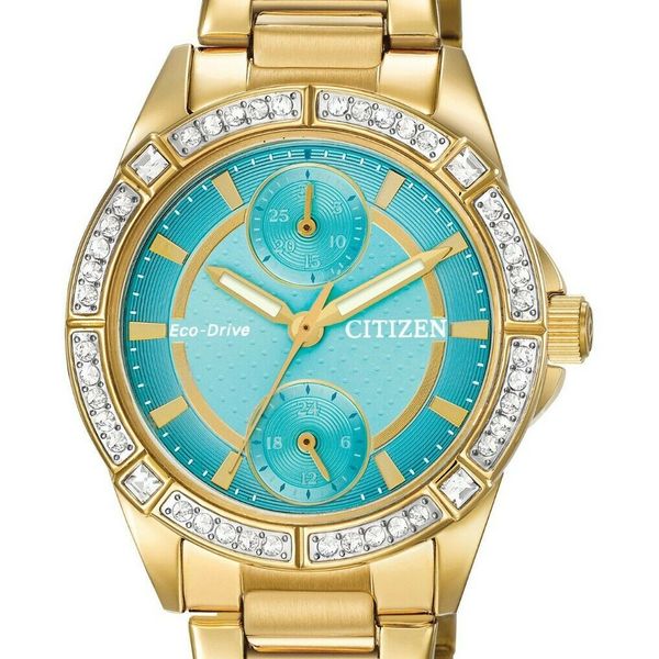 Citizen Eco-Drive Teal Dial Ladies Watch FD3002-51X | WatchCharts