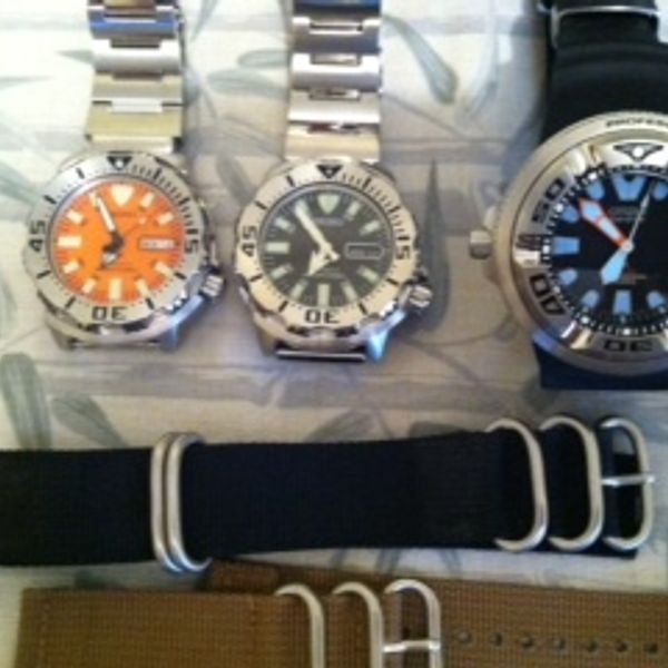 FS: BNIB Seiko black monster, mint condition Seiko Orange monster, BNIB ...