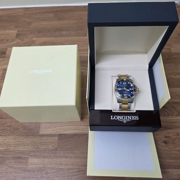 Longines HydroConquest 43mm Blue and Gold - Barely Worn - Box and ...