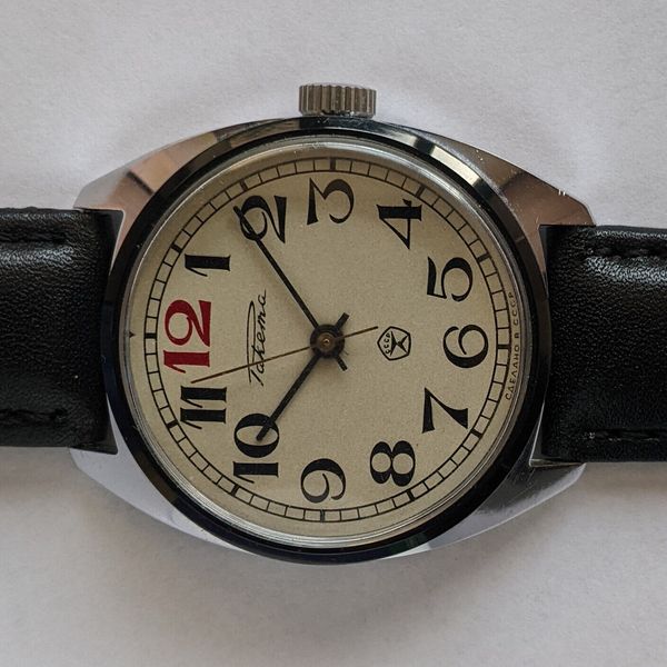 RAKETA Vintage Watch cal. 2609 Mechanical USSR Mens wristwatch RED 12 ...