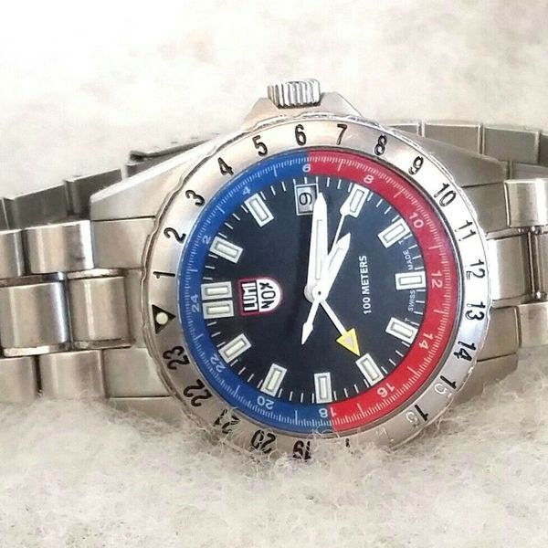 RARE Exc Cond RUGGED Men's LUMINOX SERIES 2000-3-H TRIPLE TIME Watch ...