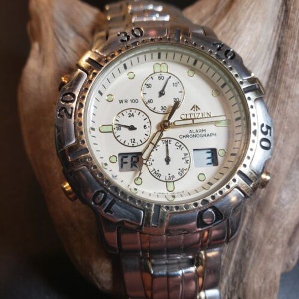 VINTAGE CITIZEN PROMASTER WATCH DIGITAL/ANALOG ALARM-CHRONOGRAPH C330 ...