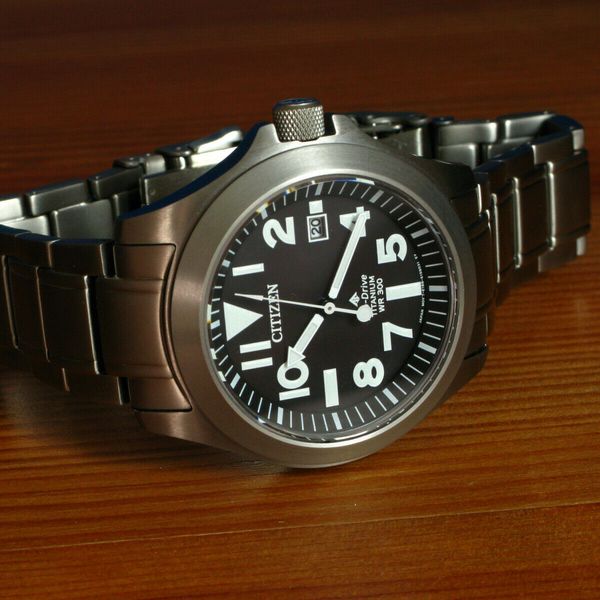 CITIZEN ECO DRIVE TOUGH 'RAY MEARS' TITANIUM 300 METERS SOLAR WATCH ...