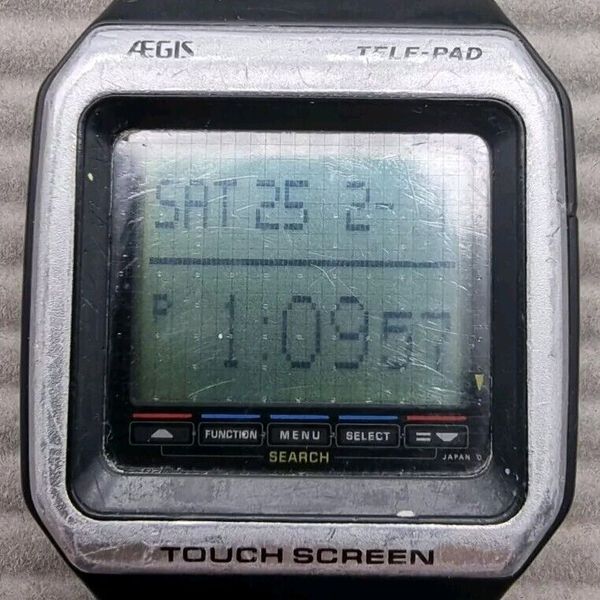 AEGIS Tele-Pad Watch (CASIO VDB-100 Data Bank) Touch Screen Vintage ...