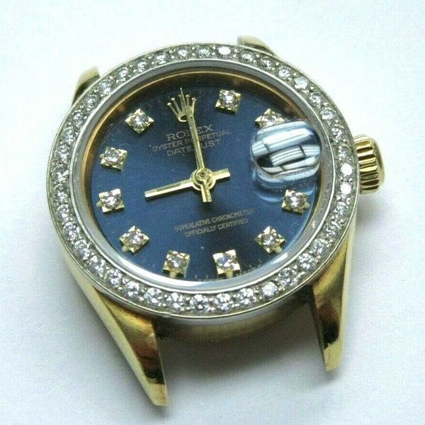 ROLEX Ladies 18K Datejust 69178 - Head Only - c)1990 - Keeps Time ...