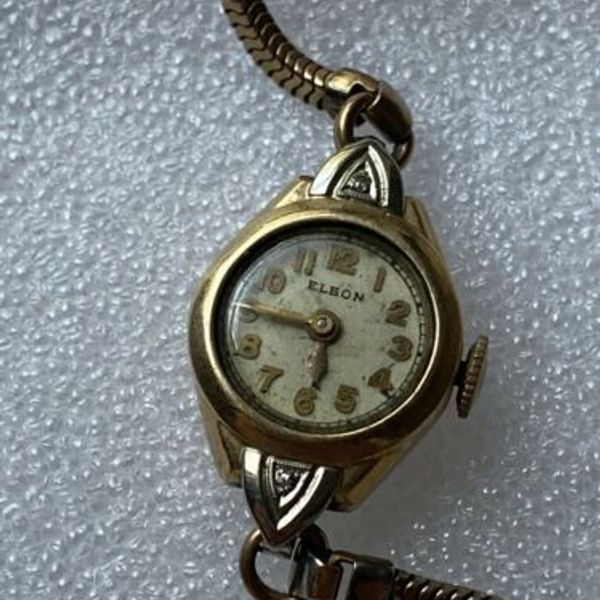vintage Elbon wristwatch - 14 k solid gold - 17 jewel | WatchCharts ...