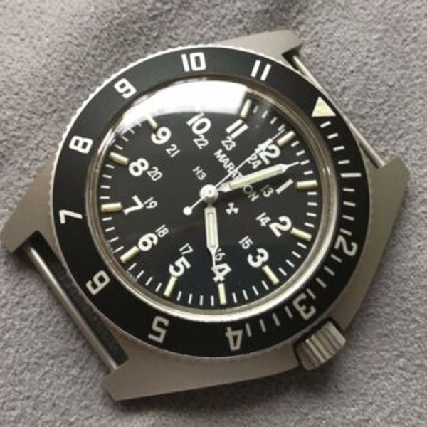Marathon Navigator Steel Military Issued Watch Gulf War H3 All Original ...