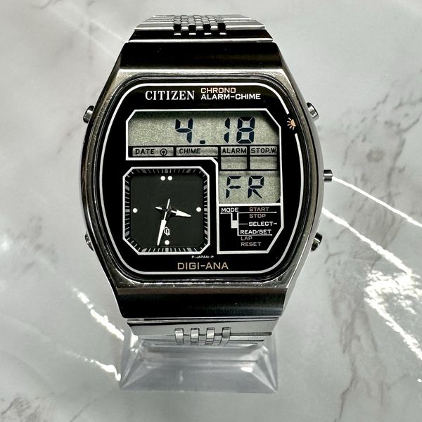 Vintage Citizen Digi-Ana 41-9516 Chrono-Alarm LCD Watch-Nice ...