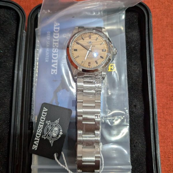ADDIESDIVE AD2030 Men's Watch Sand Dial 36mm Quartz Watch Seiko VH31 ...