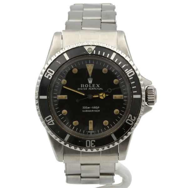 ROLEX SUBMARINER VINTAGE 5512 2 LINE 200M SUBMARINER NO DATE RIVETED ...