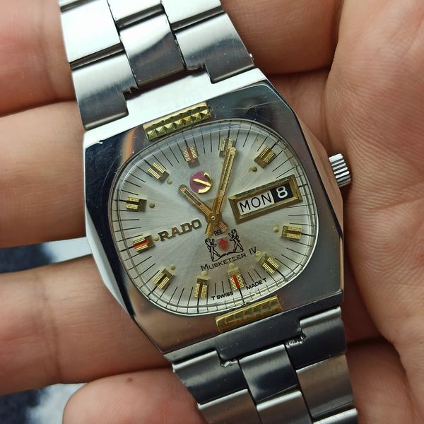 Classic Automatic Rado Watch Square Dial Swiss Original 70s MUSKETEERÂ ...