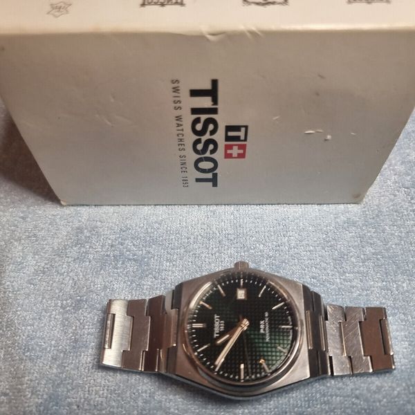 Tissot PRX Green Men's Automatic Watch - Green Waffle Dial - Powermatic ...