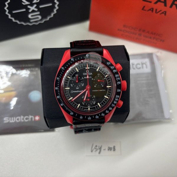 Swatch # Mission On Earth Lava MoonSwatch Mission To Earth ...