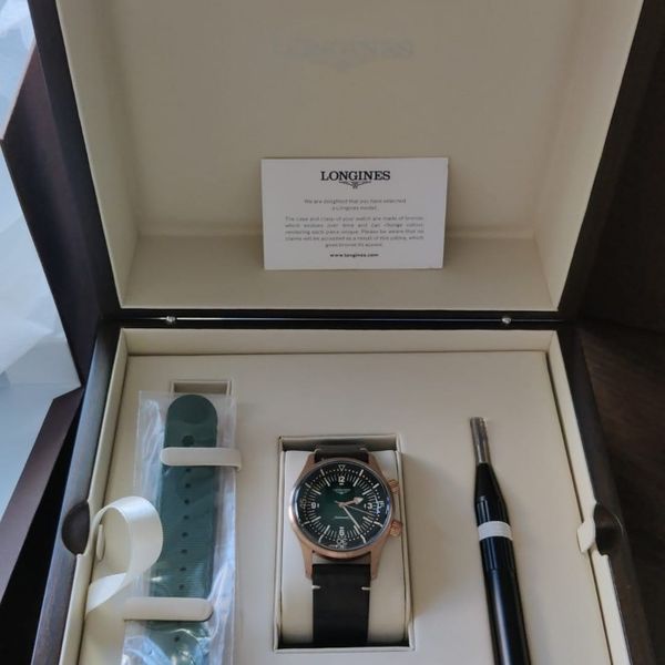 Longines Legend Diver Green Dial Bronze Titanium 42 mm Men's Watch L3.774.1.50.2 | WatchCharts ...