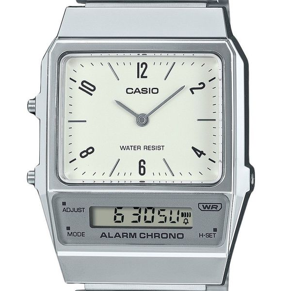 Casio Vintage Analog Digital White Dial Casual Quartz Unisex Watch AQ ...