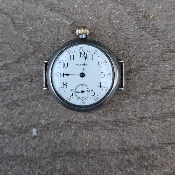 Waltham Sterling Trench Watch Ww1 Wwi Conversion Pocket Watch ...