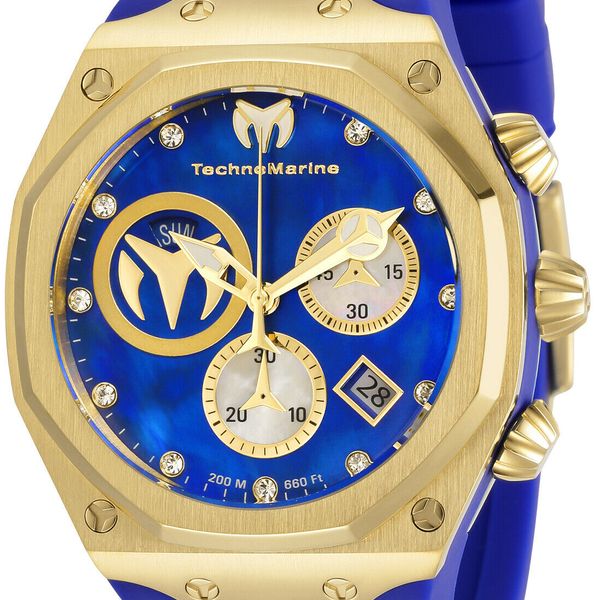 Technomarine TM-519015 Reef Sun New Release 2019 Gold/Blue Dial 45mm ...