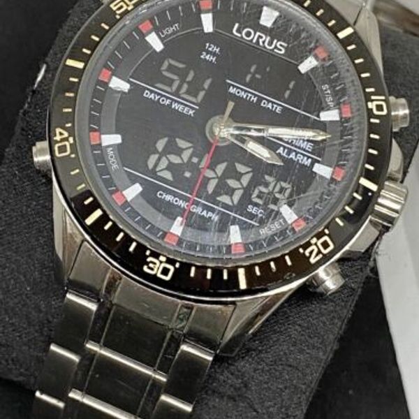 Lorus By Seiko Gents Z021-X010 Watch Chronograph Timer Light Alarm ...