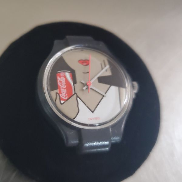Swatch Women's Watch Vintage Coca Cola Tuxedo 90's Analog Quartz 26 mm ...