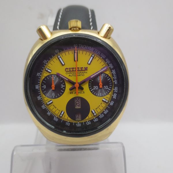VINTAGE CITIZEN BULLHEAD 8110 BRAD PITT CHRONOGRAPH GOLDPLATED ...
