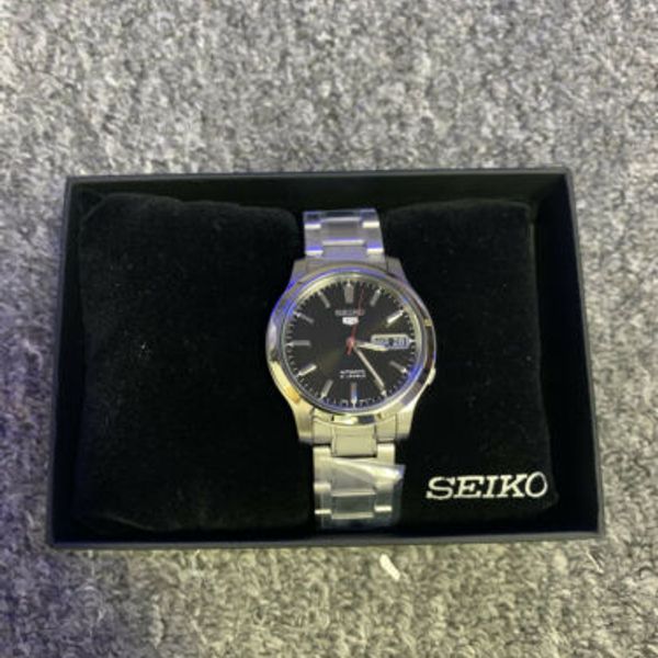 Seiko 5 Automatic SNK795 Black Dial Stainless Steel Men's Watch ...
