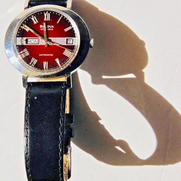 Vintage 1973 Bulova Sea King N3 23 Jewel Burgundy Dial Day/Date ...