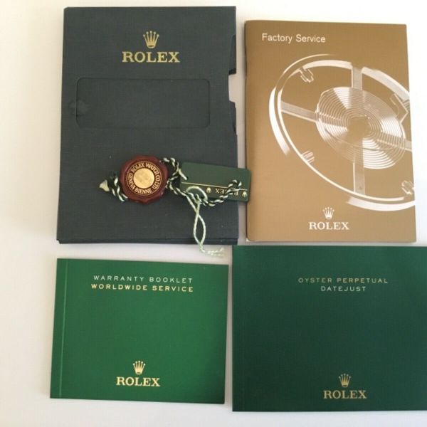 ROLEX DATEJUST BOOKLET SET WITH TAGS 100% AUTHENTIC | WatchCharts ...