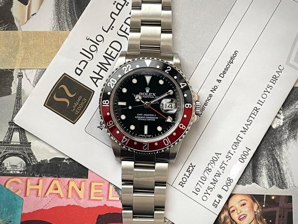 Rolex GMT-MASTER II | 16710 COKE STICK DIAL | WatchCharts
