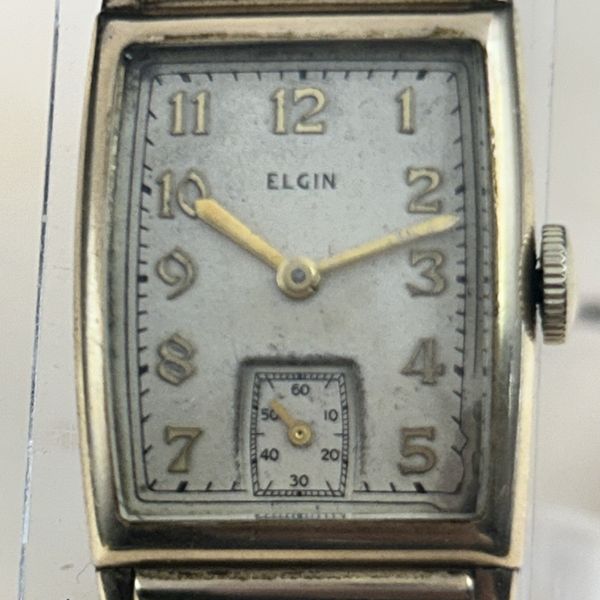 Elgin Cal.X127969 15 Jewel 10K Gold F. USA Made Mens Manual Wrist Watch ...