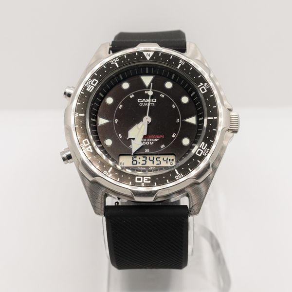 Casio Vintage AMW-320R Digital Analog 2701 Black Dial | WatchCharts ...