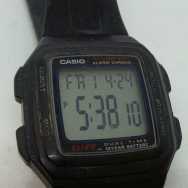 Men's Casio Digital Watch 2519 F-201 Stainless Steel With Band Works ...