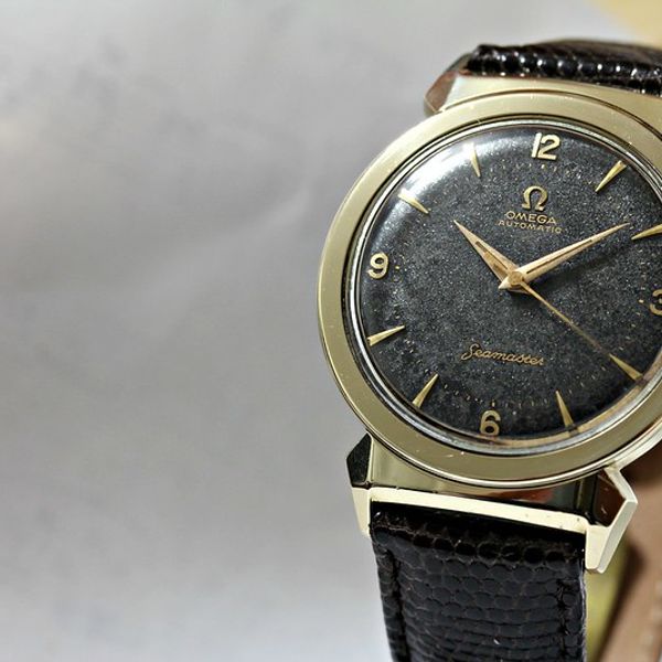 1950s Omega Seamaster Hooded Lugs Black Dial | WatchCharts