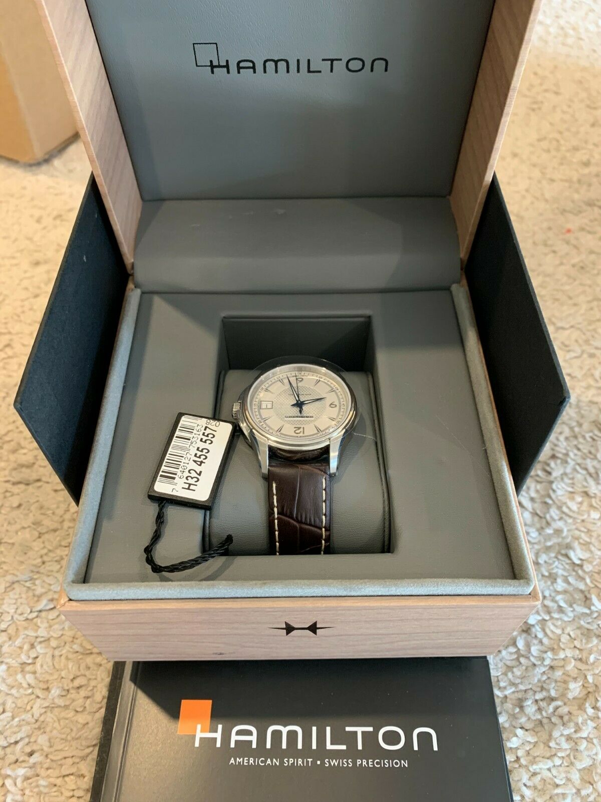 HAMILTON Jazzmaster H32455557 *Brand New* Silver Dial Men's Watch ...