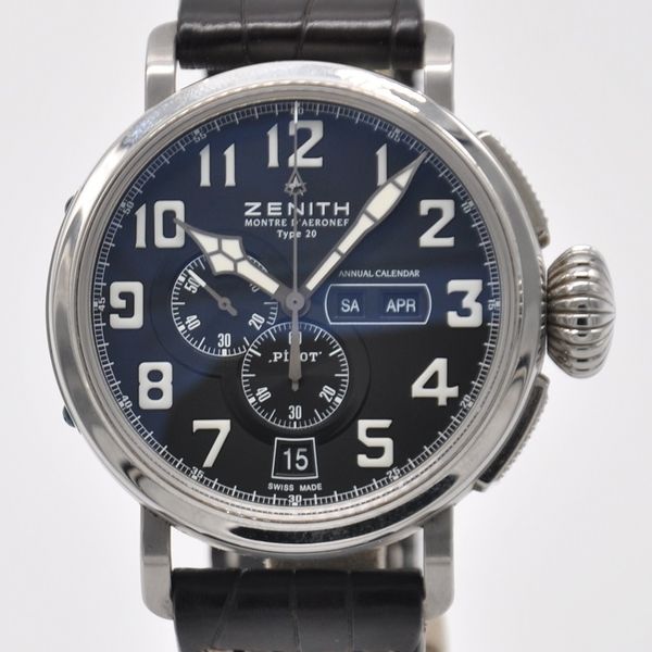 FS: Zenith Pilot Type 20 Annual Calendar Steel Black 03.2430.4054/21 ...