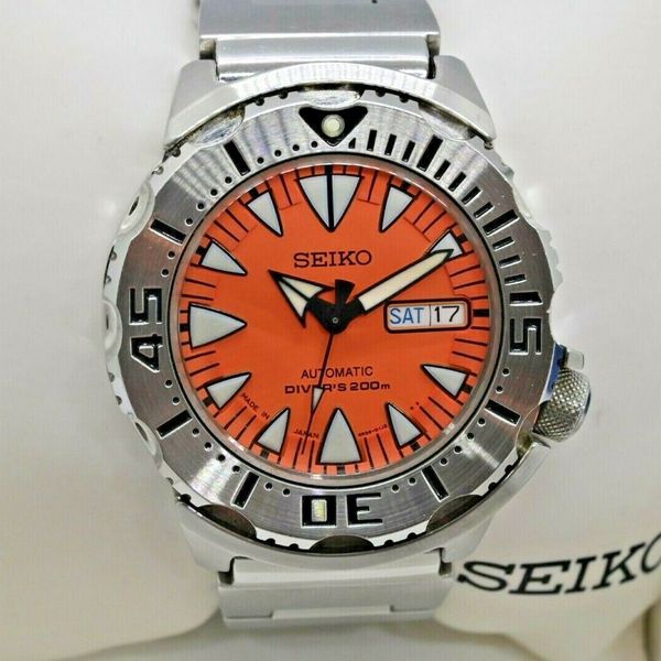 Seiko Orange Monster 2nd gen SRP309J1 Made in Japan airdiver prospex ...