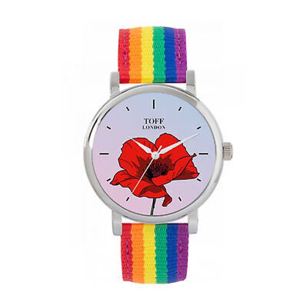 Toff London TLWS-70085 Red Poppy Flower Watch | WatchCharts Marketplace