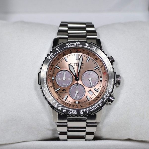 Citizen Promaster Navihawk Salmon Dial Men's Stainless Steel Watch ...