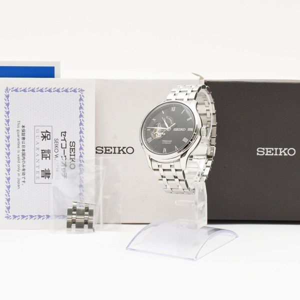 [Near MINT / Box] SEIKO Presage SARY093 4R39-00W0 Black Dial AT Mens ...