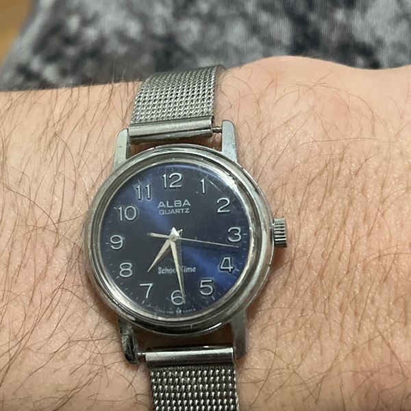 Seiko Alba Ladies Watch School Time Quartz Blue Dial Watch Vintage ...