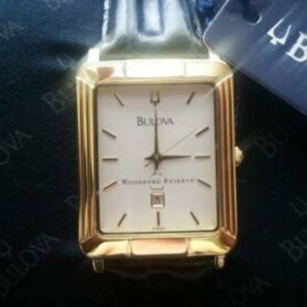 Bulova 97B40 RARE Mens Black Tortoise Shell Leather Strap Watch ...
