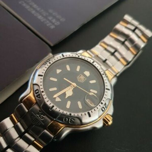 Mens Tag Heuer 18k gold and S/S 6000 Series chronometer automatic watch ...